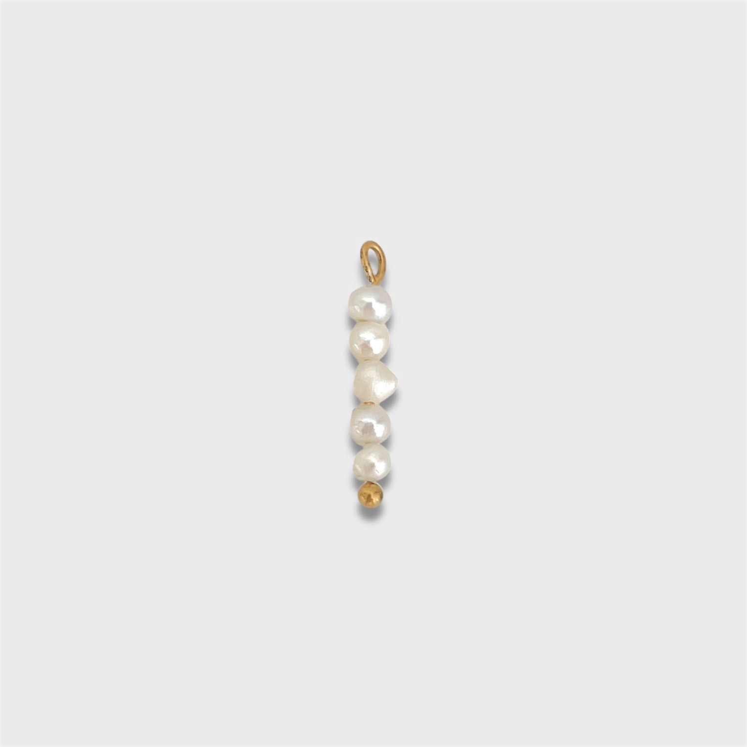 Long Dainty Pearl Charm – With Lyberty